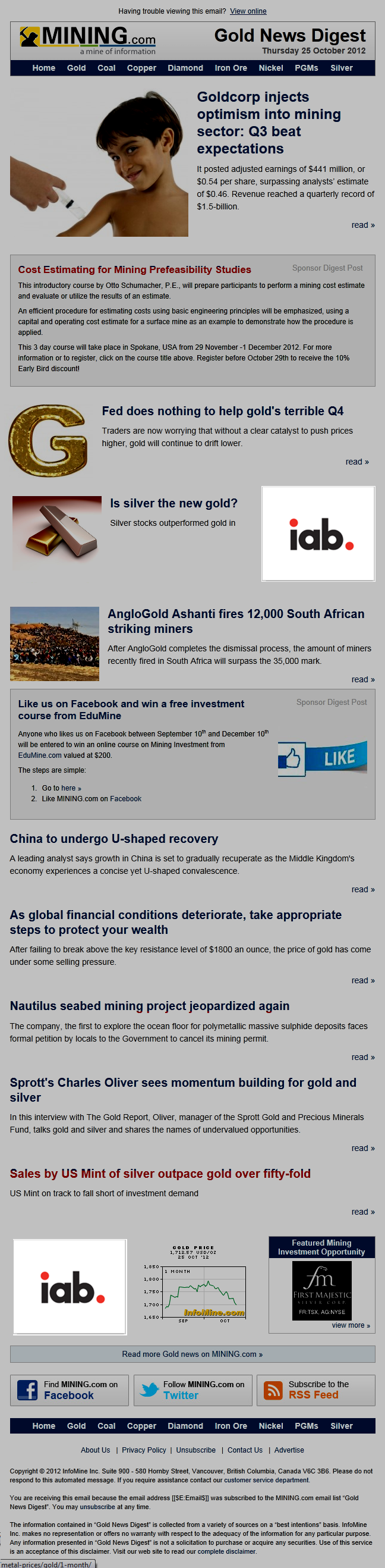 Banner Advertising Commodities overview - MINING.COM