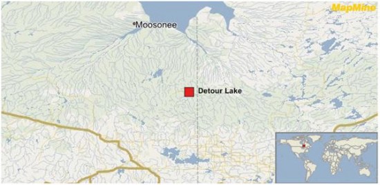 detour lake map - MINING.COM