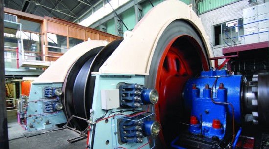 Parking brakes for gold mine hoist offers rapid stopping speeds ...