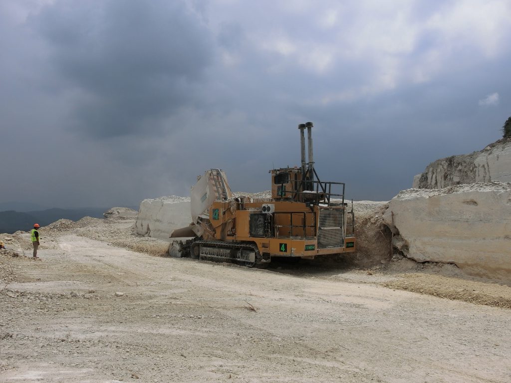 Mechanized limestone mining for cement production without blasting ...
